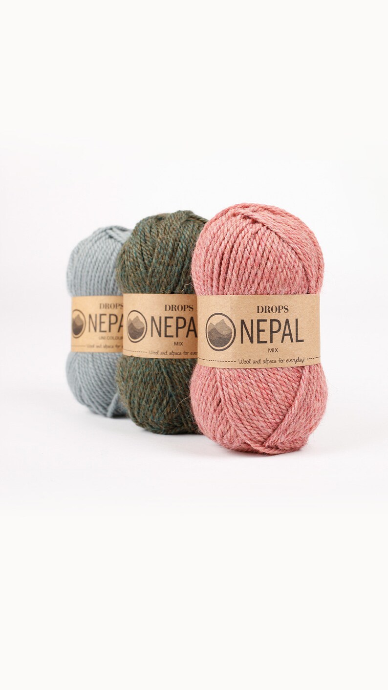 Chunky Wool Alpaca Yarn DROPS Nepal - Premium Wool Blend for Knitting ...