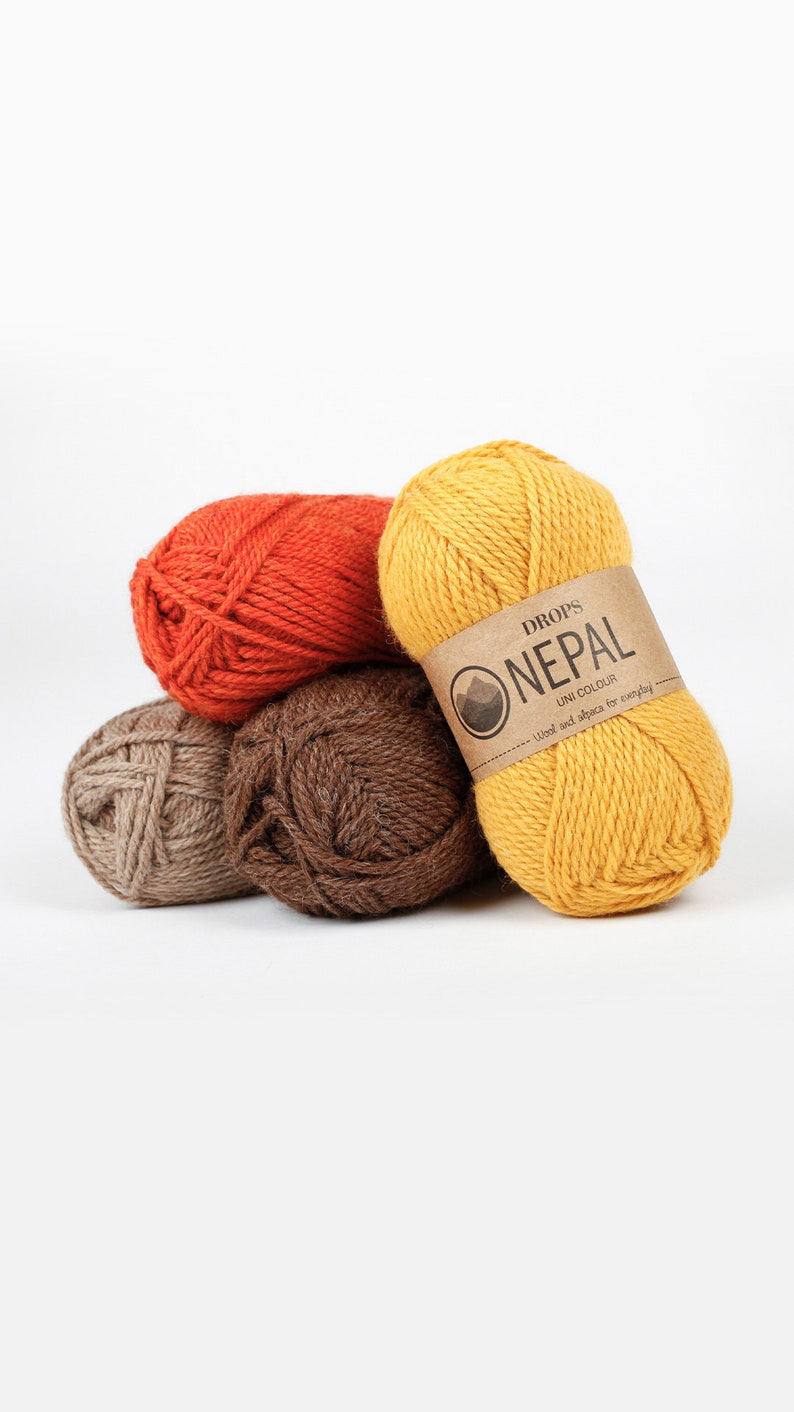 Chunky Wool Alpaca Yarn DROPS Nepal - Premium Wool Blend for Knitting ...