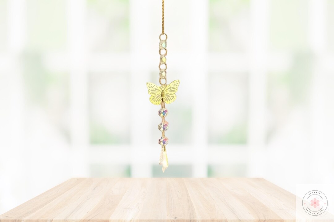 Crystal Butterfly Suncatcher for Window Hanging, Unique Best Friend ...