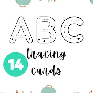 ABC Tracing Cards for Kids - Etsy