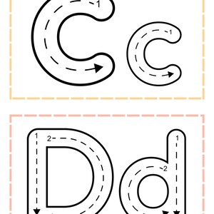 ABC Tracing Cards for Kids - Etsy