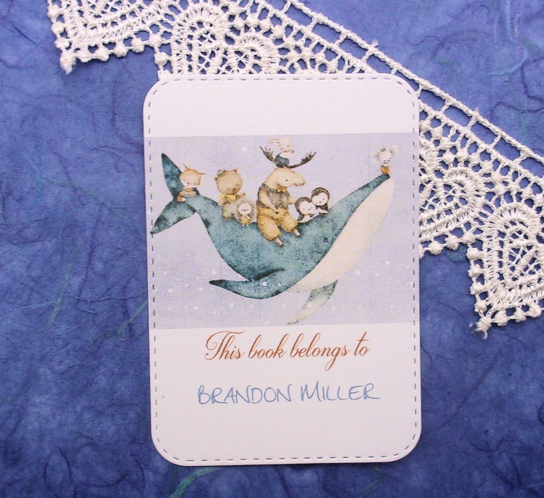 Baby Zoo Animals Personalized Bookplate - Set of 10 - Adhesive - Peel ...
