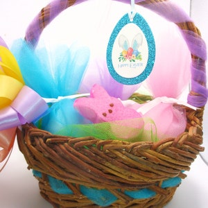 Elegant Easter Gift Tags Set of 8 Favors Trending Turquoise Glitter ...