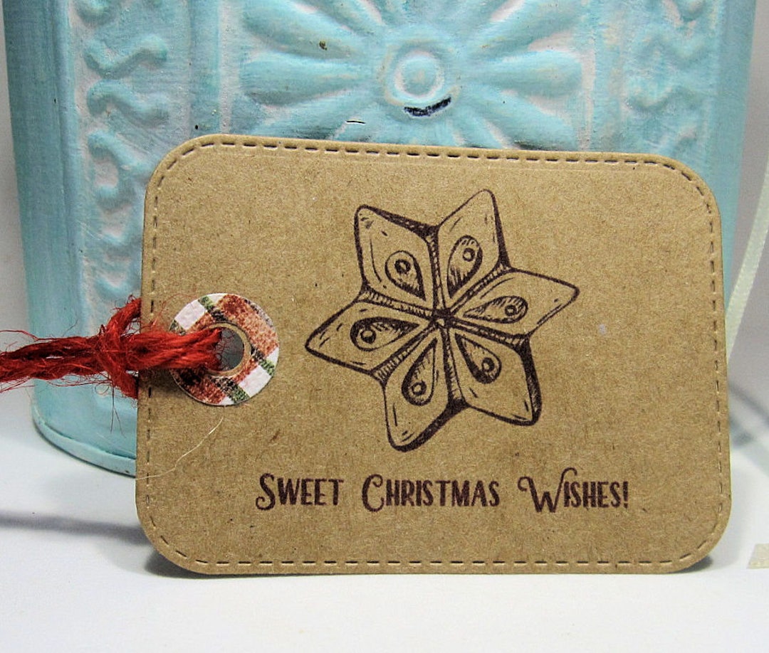 Rustic Christmas Gift Tags Set of 5 Star Anise Kraft Brown Minimalist ...