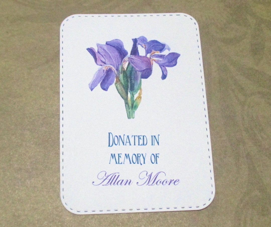 Donated in Memory of Personalized Bookplate Set of 10 Adhesive ...