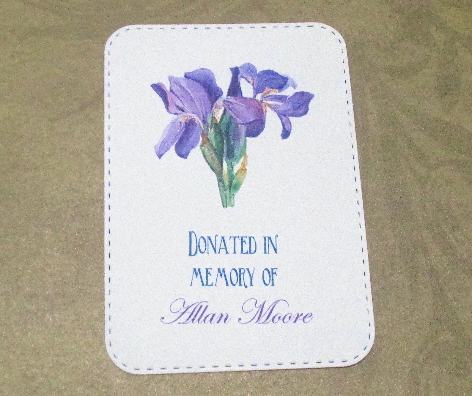 Donated in Memory of Personalized Bookplate Set of 12 - Etsy