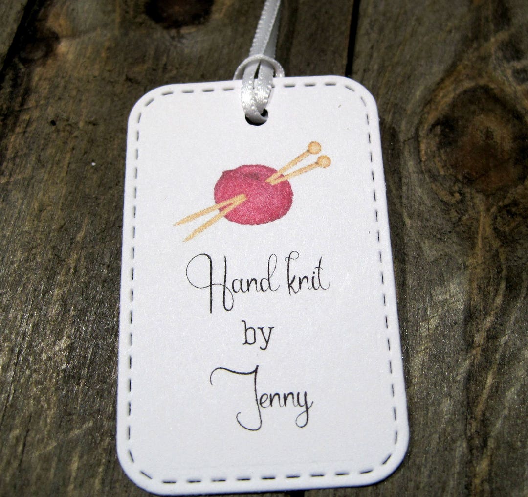 Hand Knit Tags - Set of 15 - Personalized - Store Tags - Handmade ...