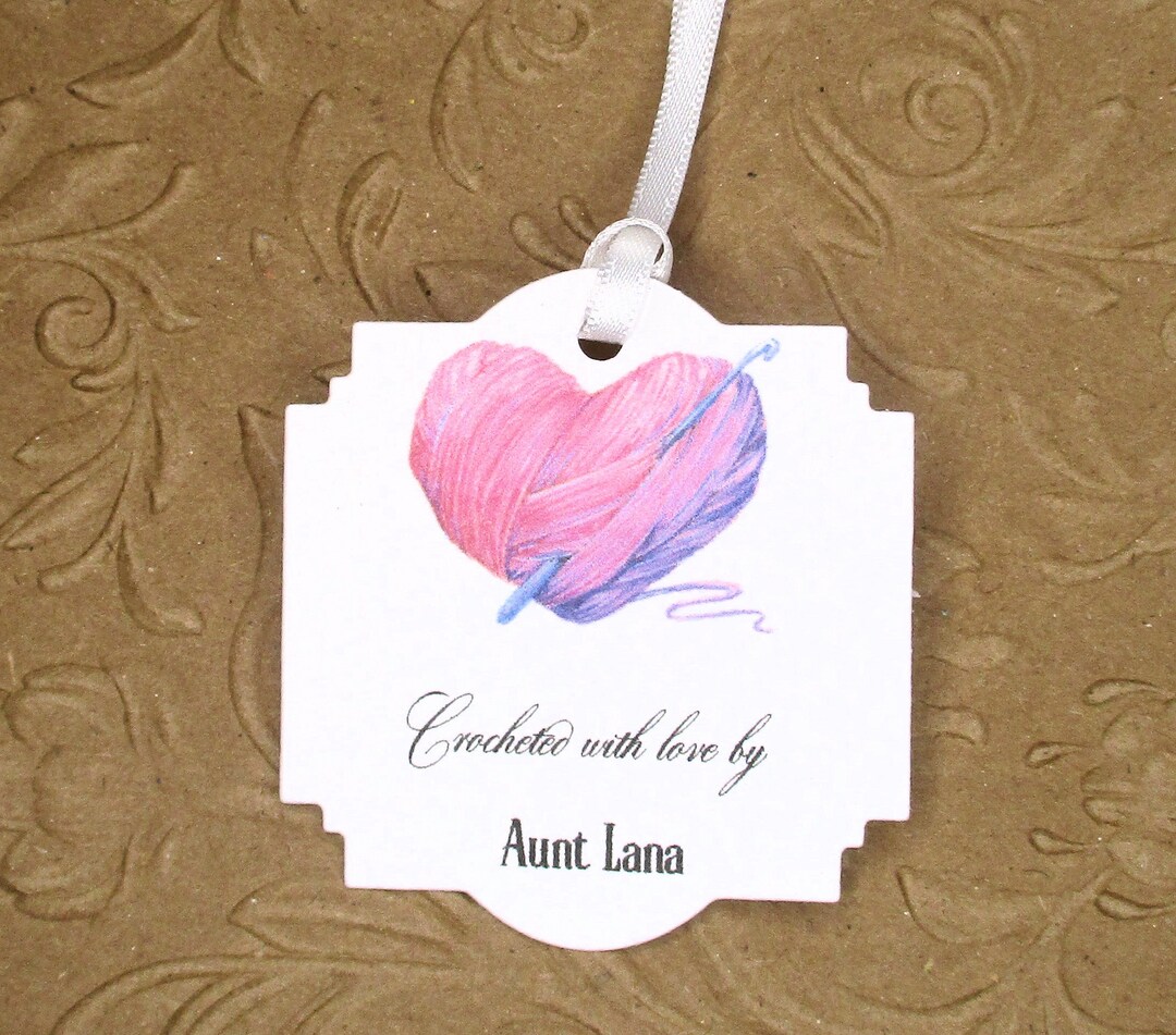 Hand Crocheted Tags Set of 15 Personalized Store Tags Handmade Hand ...