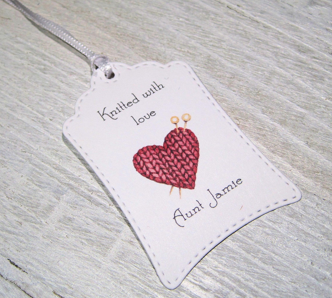 Knitted With Love Tags Hand Knit Tags Set of 15 | Etsy