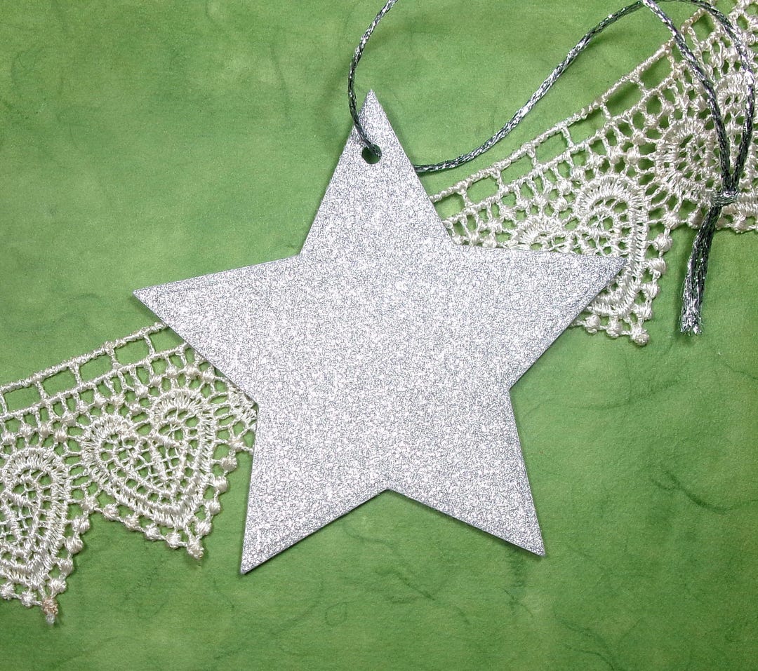 Glitter Christmas Gift Tags - Set of 10 - Elegant - Star - Trending ...