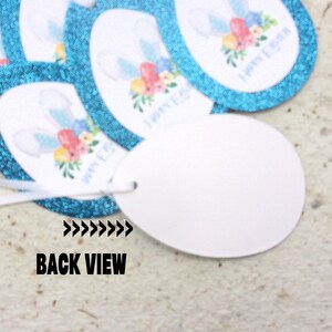 Elegant Easter Gift Tags Set of 8 Favors Trending Turquoise Glitter ...