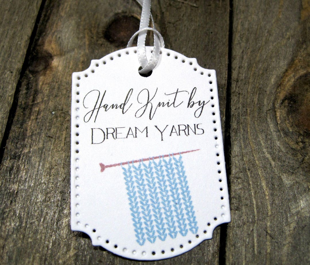 Hand Knit Tags Set of 15 Personalized Store Tags Handmade Hand Made ...