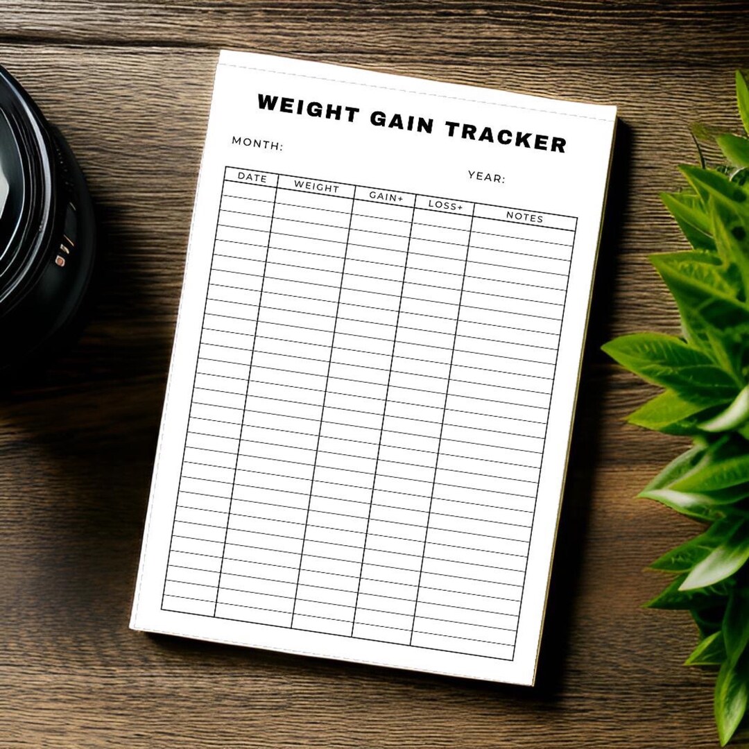 Simple Weight Gain Tracker A4 Document Printable Digital Download - Etsy