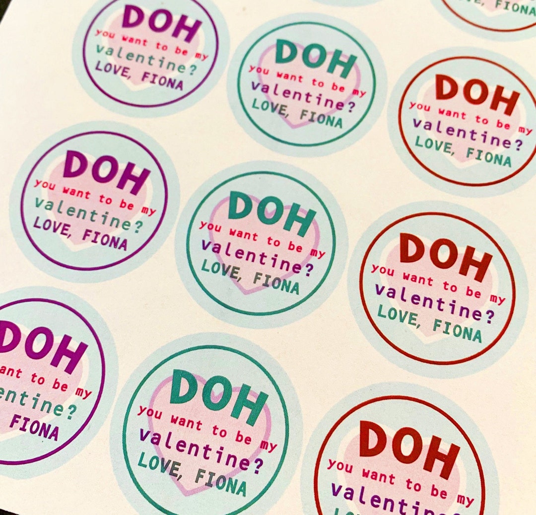 CUSTOM Digital DOH Valentine’s Day Kid Circle Play Doh Insert Card ...