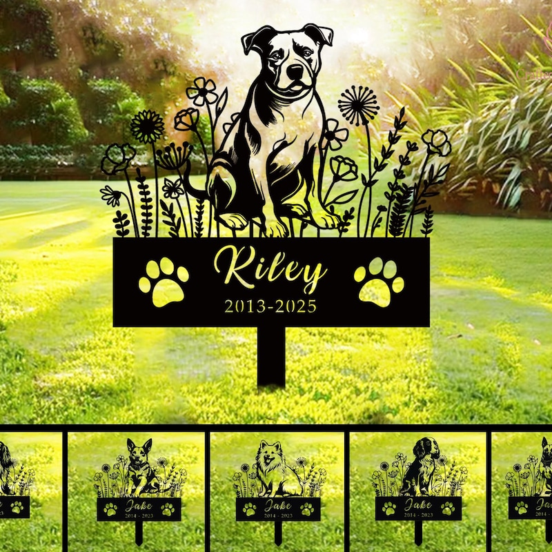 Memorial Dog Stone Outdoors - Etsy UK