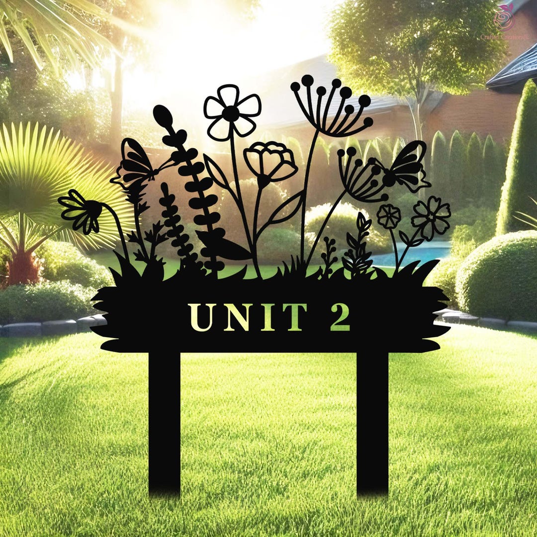 Personalized House Number Garden Stake,custom House Address Sign ...