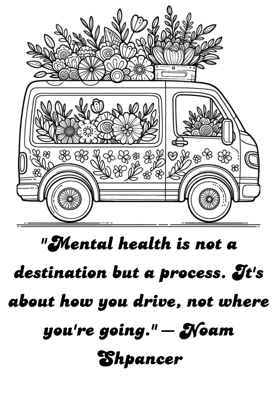 Printable Coloring Book for Your Mental Health With Quotes 20 Pages - Etsy