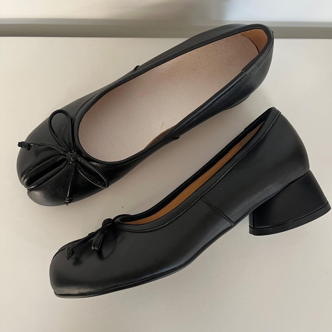 Eco Friendly Tabi Leather Ballet Flats, Tabi Shoes for Women, Faux ...