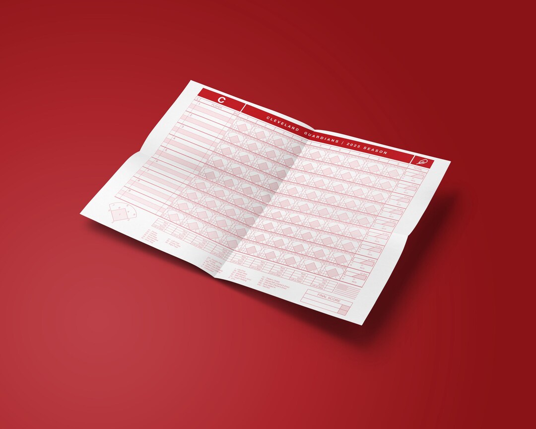 Cleveland CLE| Printable Baseball Scorebook / PDF Scorecard / Track ...