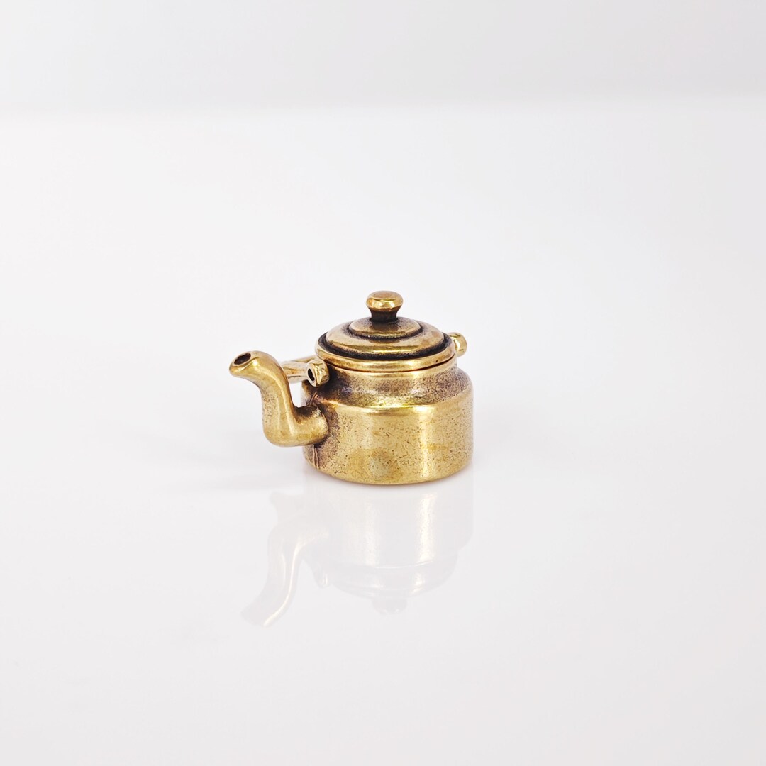 Vintage Brass Mini Teapot Figurine - Etsy