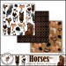 Horses Set 1 digital papers patterned with horses saddles | Etsy