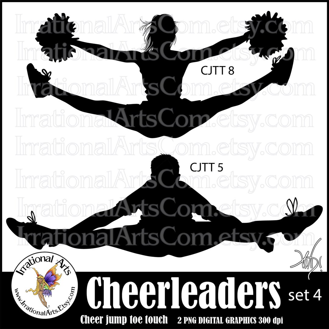 Cheerleading Toe Touch Silhouette