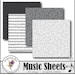 Music Sheets Set 1 - With 16 Digital Scrapbooking Papers With Music ...