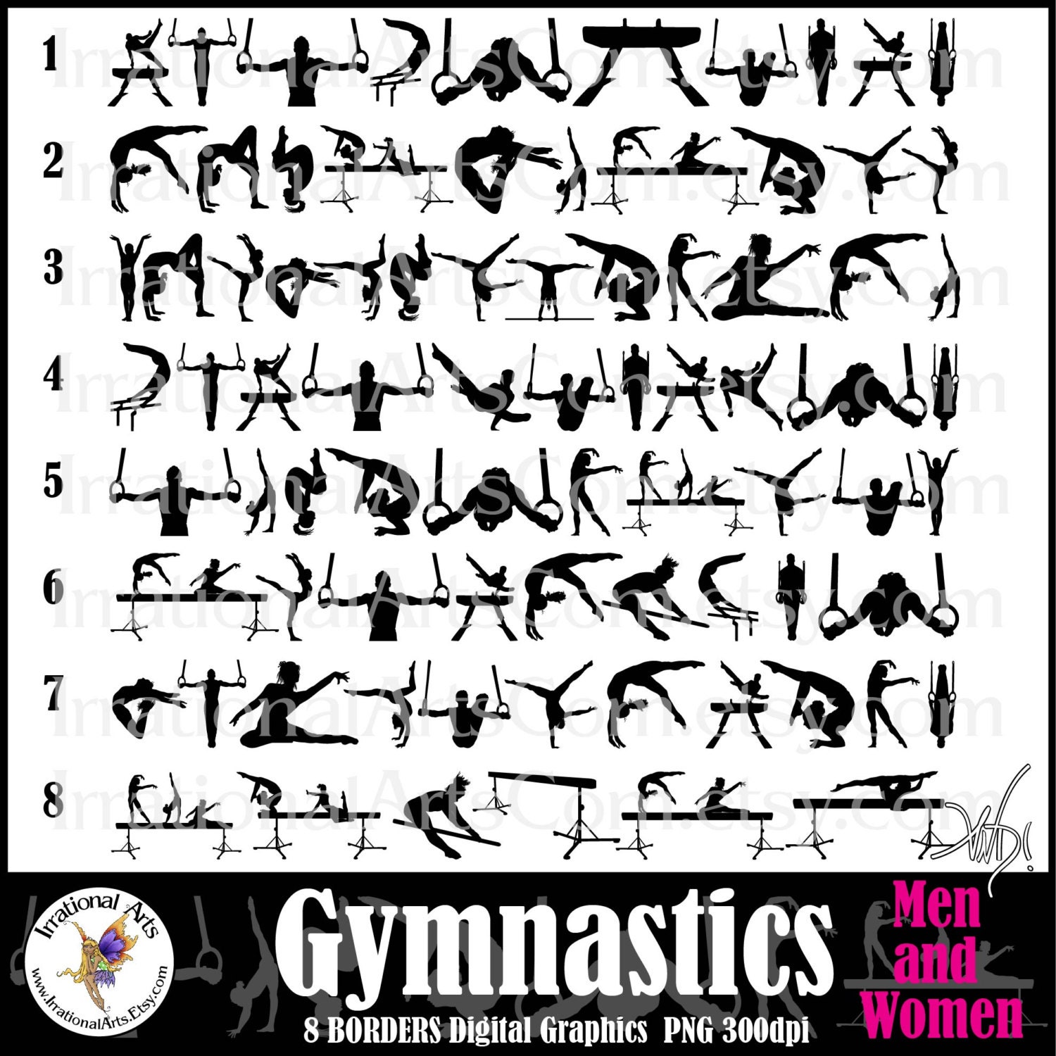 Gymnastics Clipart Borders For Wedding
