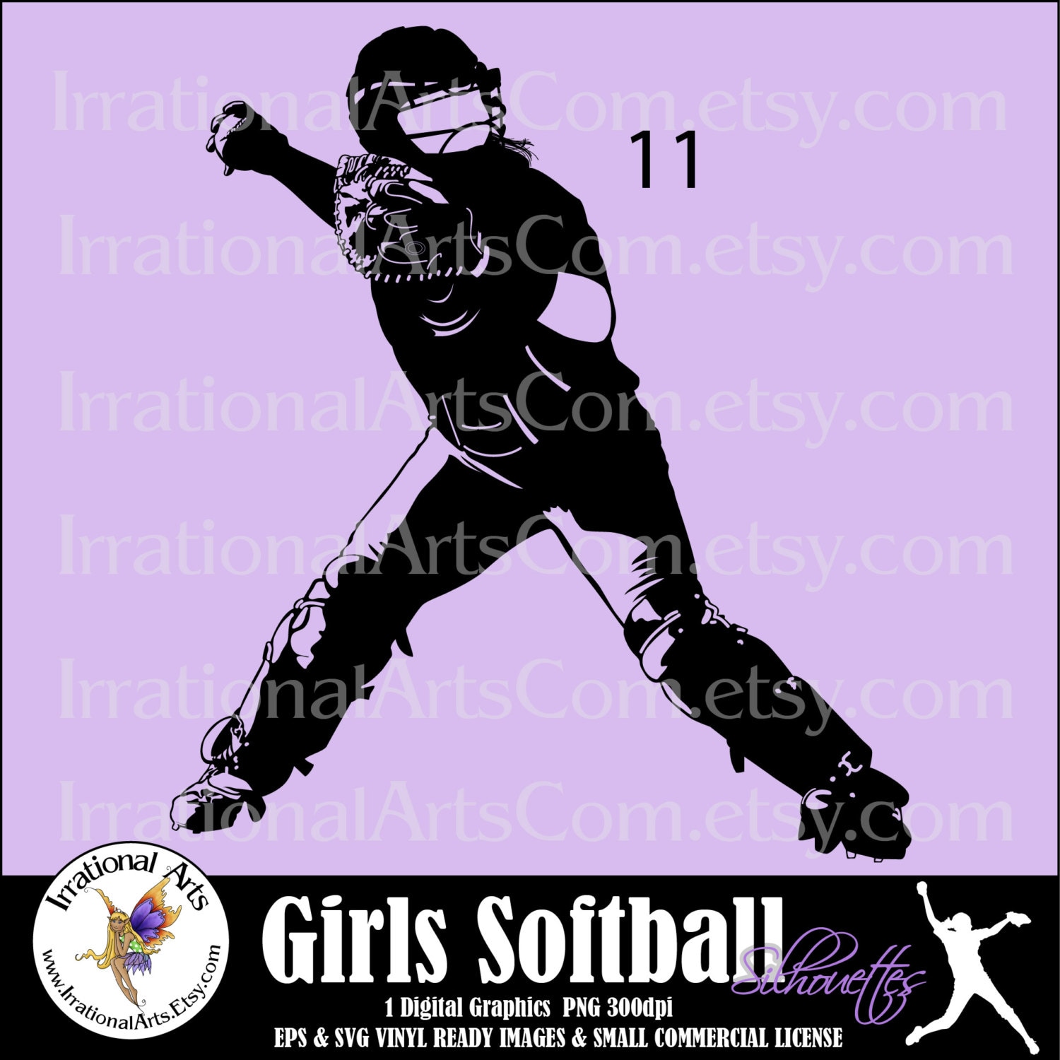 Vinyl Ready Softball Women Catcher Pose 11 INSTANT Download | Etsy