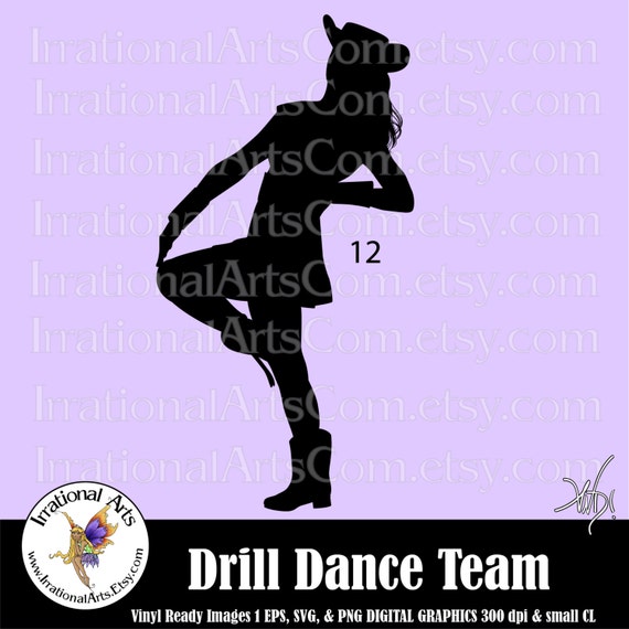 Female Step Team Silhouette