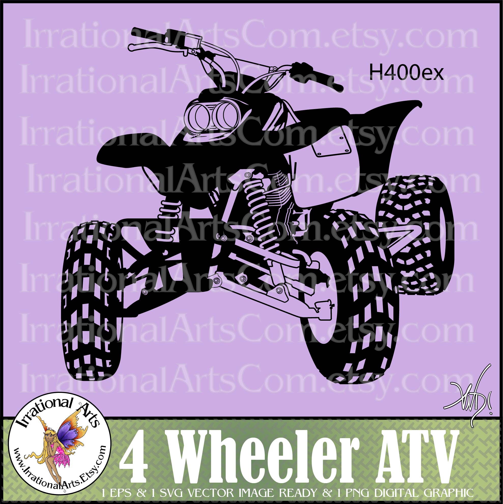 Purple Honda Atv
