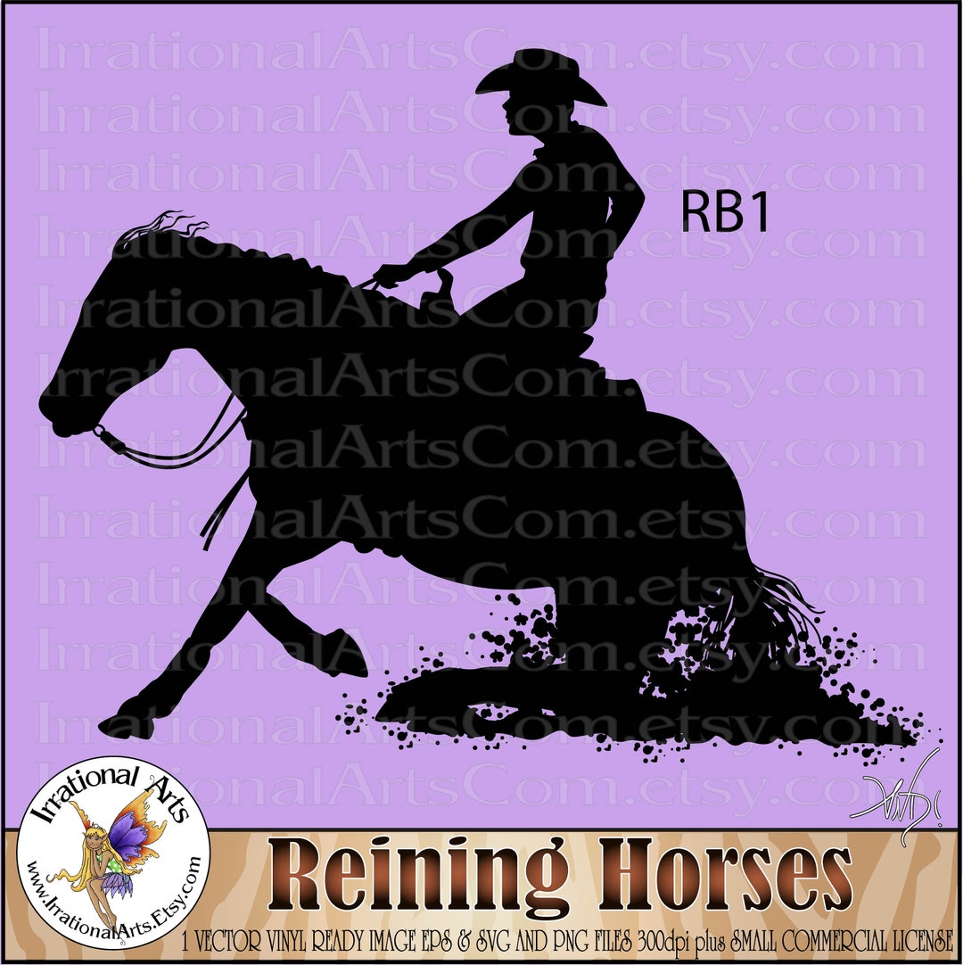 Reining Horses Boy Pose RB1 - 1 Vector Vinyl Ready Files EPS & SVG Plus ...
