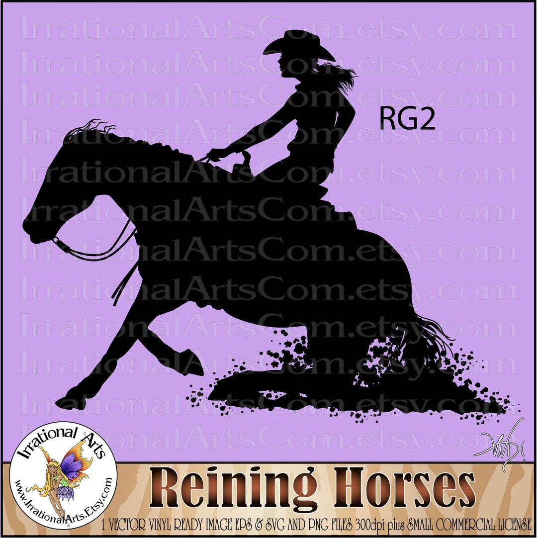 Reining Horses Girl Pose RG2 - 1 Vector Vinyl Ready Files EPS & SVG ...