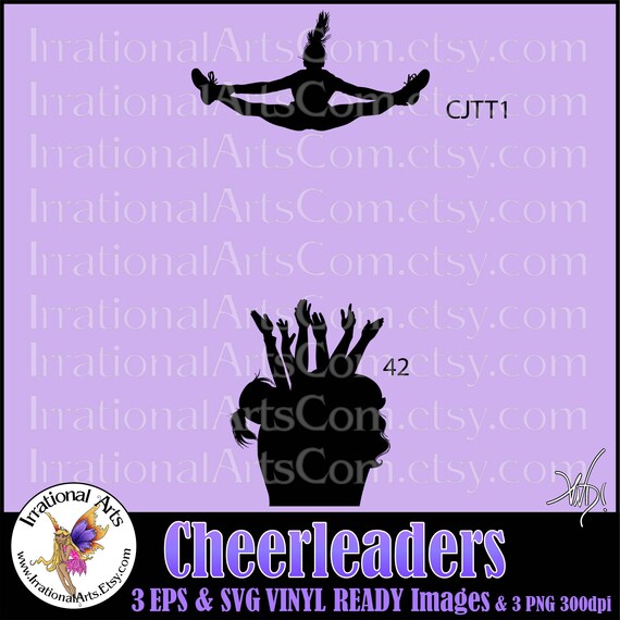 Cheerleading Toe Touch Silhouette Clip Art