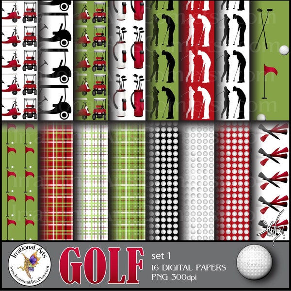 Golf Ball Digital Paper - Etsy