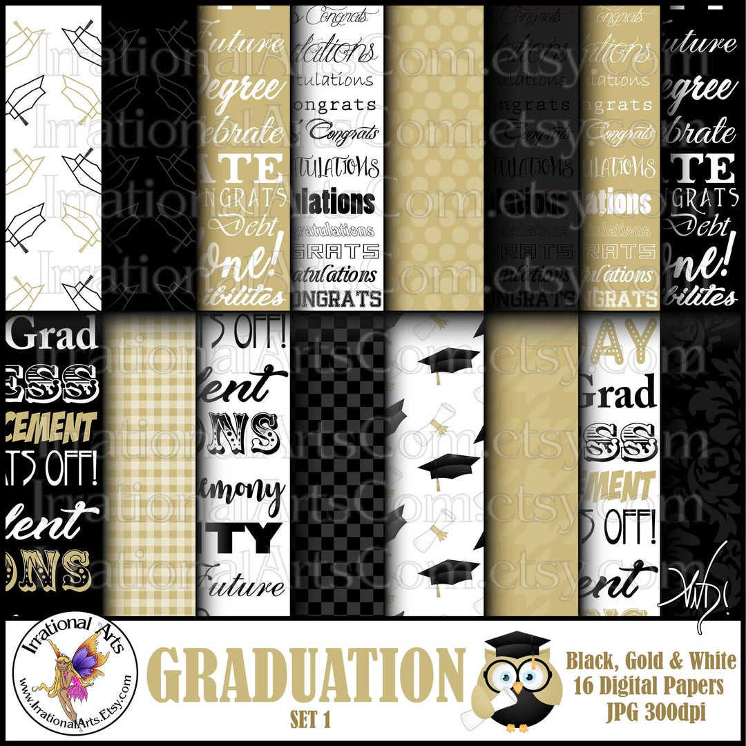 Conjunto de trabalhos de formatura 1 Preto e Dourado 16 arquivos ...