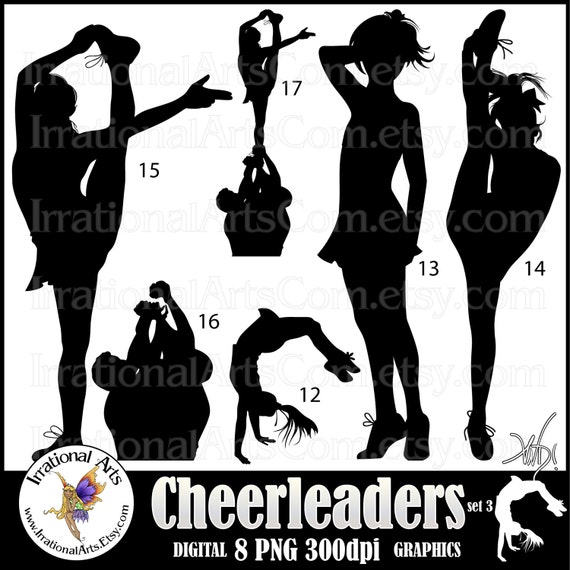 Cheerleading Bow And Arrow Silhouette
