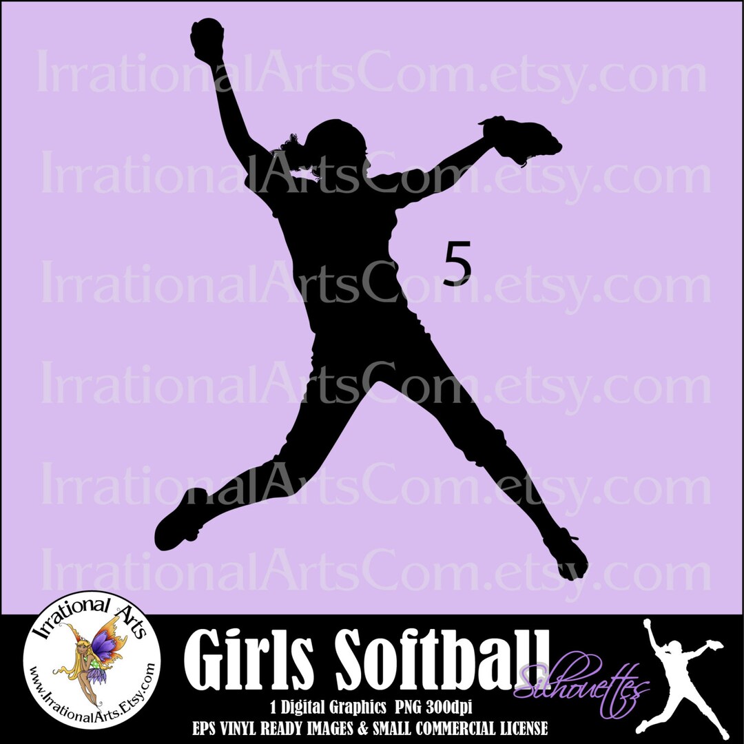 Softball Women Pitcher Pose 5 With 1 EPS & SVG Vector Vinyl - Etsy