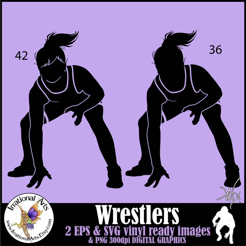 Female Wrestler Clipart - Etsy