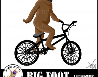 Bigfoot Riding a Bike Svg - Etsy