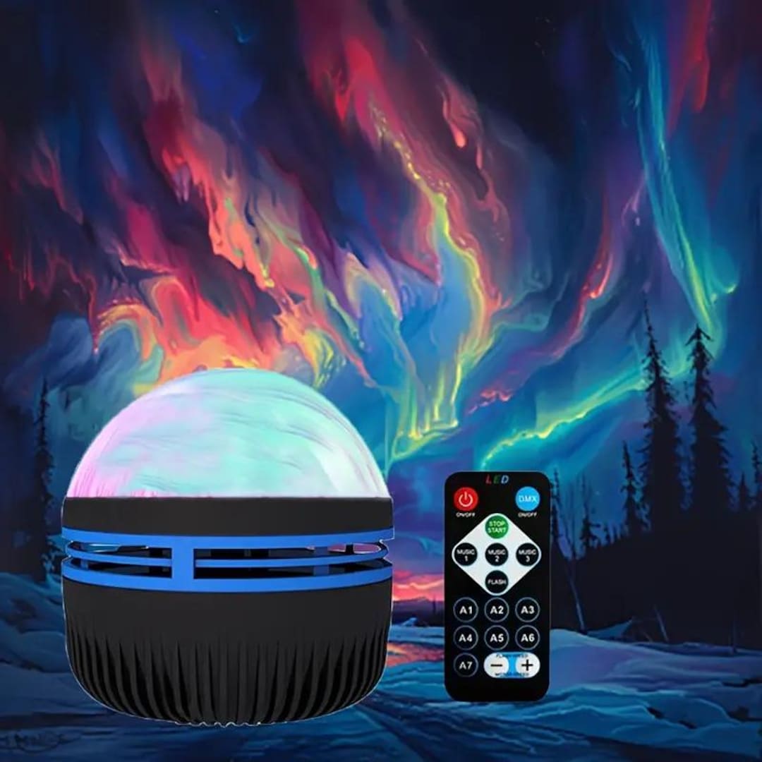 Aurora Night Light Projector | USB Multi-color LED Illusion Lamp for ...