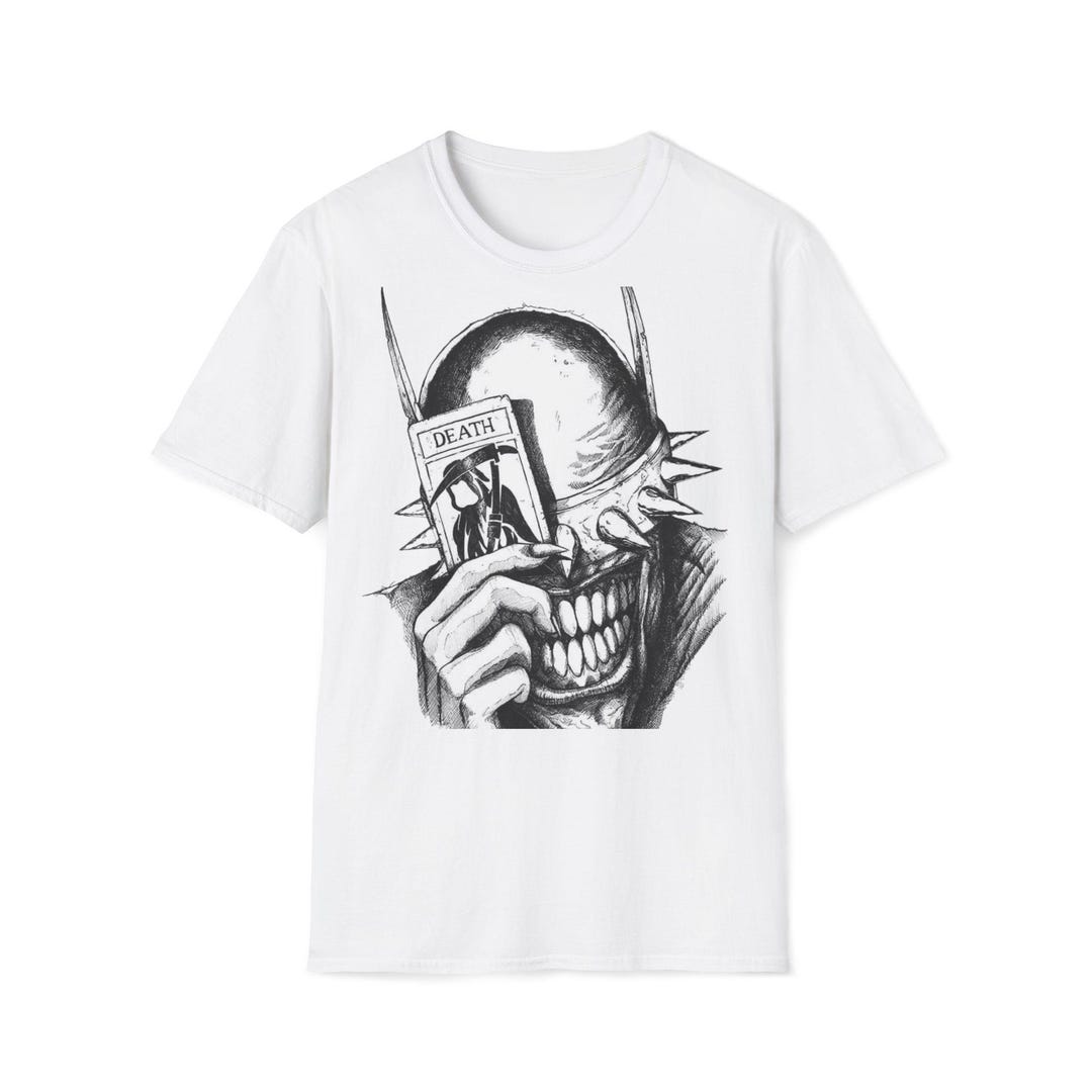 Gothic Joker Death Card Unisex Softstyle T-shirt Dark Horror Graphic ...