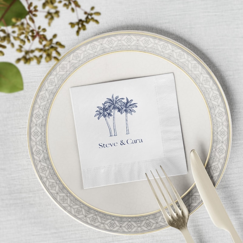 Palm Tree Napkin - Etsy