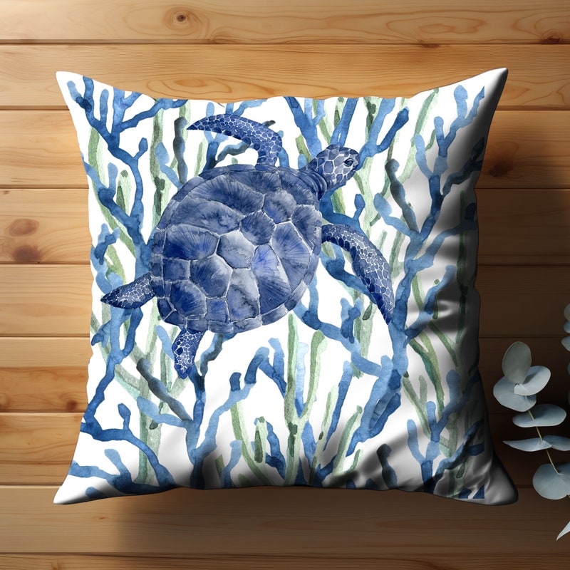 Sea Turtle Pillow - Etsy