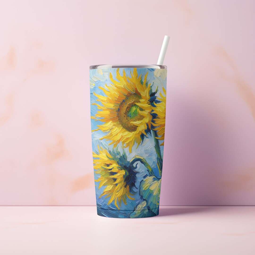 Van Gogh Inspired Sunflowers Oil Painting PNG Sublimation Design for ...