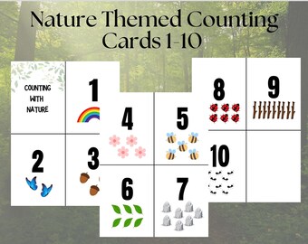 Nature Themed Counting Cards for Babies, Toddlers, and Children ...