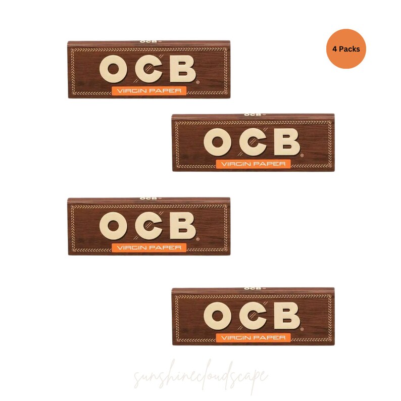 OCB Virgin Ultra Thin Rolling Papers 1 1/4 Size, 50 Leaves per Pack 1/2 ...