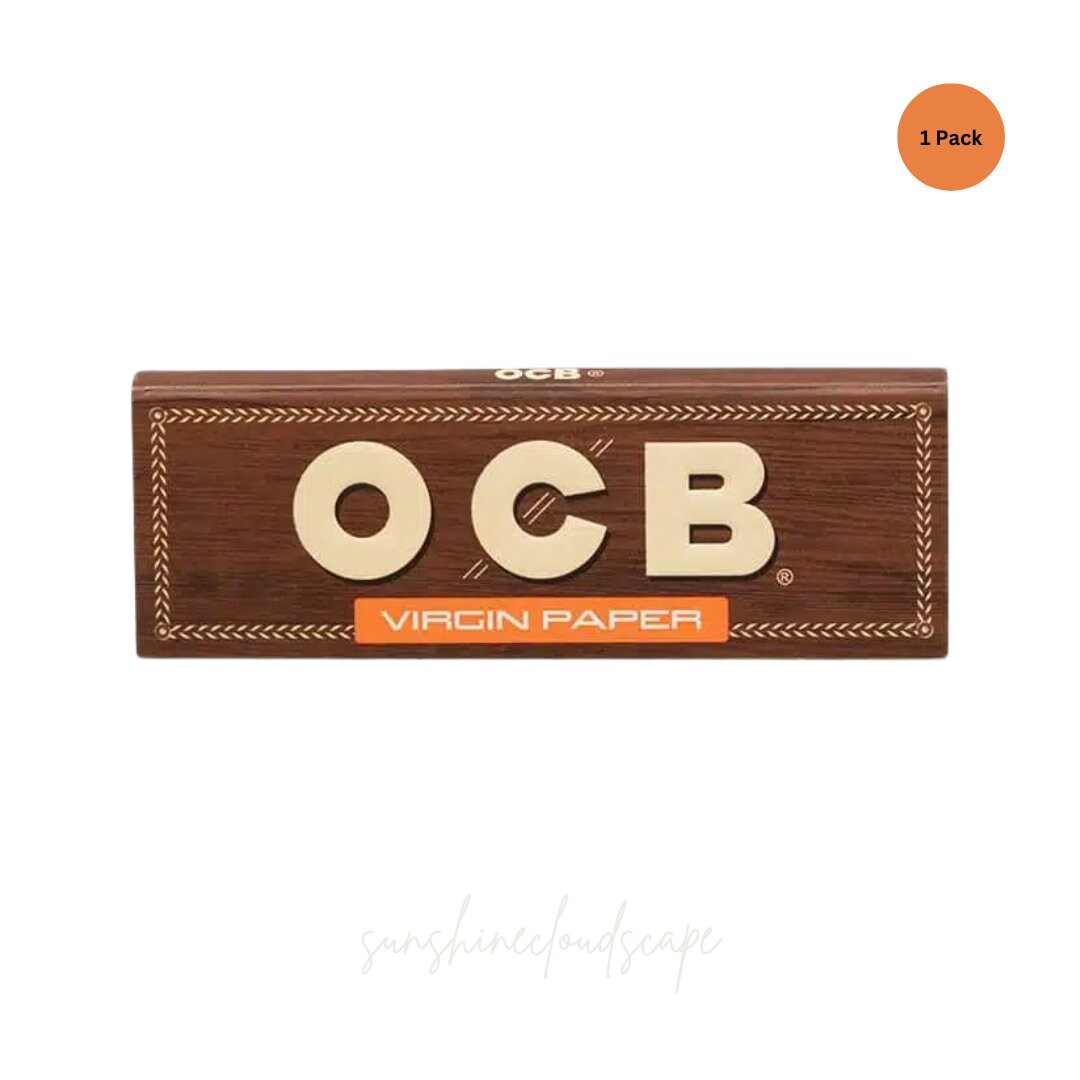 OCB Virgin Ultra Thin Rolling Papers 1 1/4 Size, 50 Leaves per Pack 1/2 ...