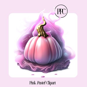 Pink Pastel Clipart Halloween Pumpkin Bundle, Cute Halloween Clipart ...