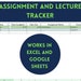 Assignment and Lecture Tracker Template Excel and Google Sheets - Etsy